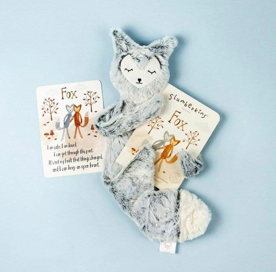Slumberkins Fox Snuggler - Silken Silver | Verde Baby